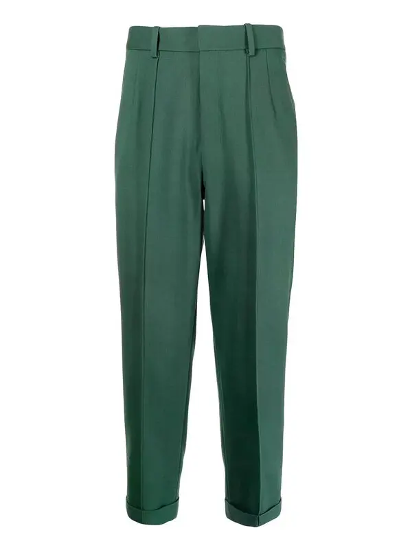 Shiatzy Chen Tailored Stretch-wool Trousers - Green