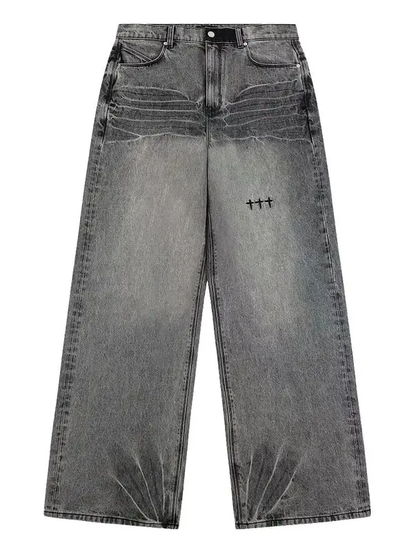 RtA Franco Wide-leg Jeans - Grey