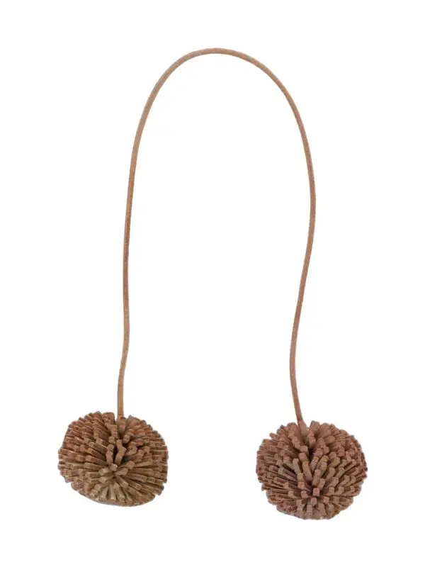 Dragon Diffusion Pom-pom Leather Charm - Neutrals