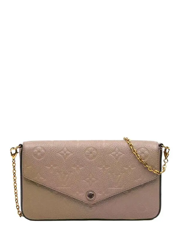 LOUIS VUITTON Monogram Empreinte Pochette Félicie Crossbody Bag - Neutrals