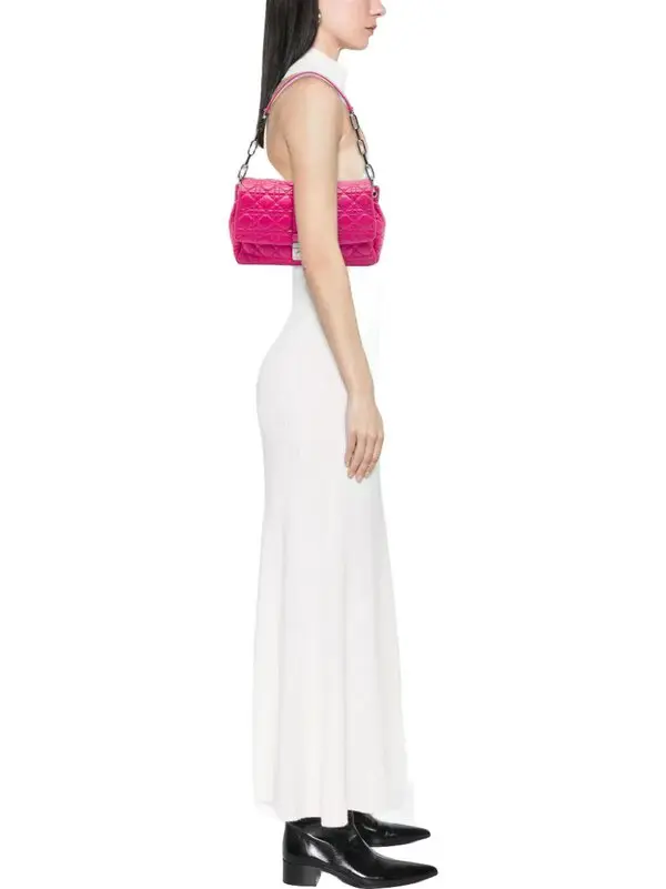 Dior Lambskin Cannage New Lock Flap Shoulder Bag - Pink