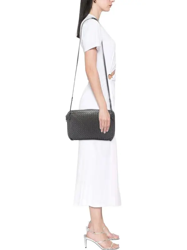 Bottega Veneta Large Nappa Intrecciato Nodini Crossbody Bag - Brown