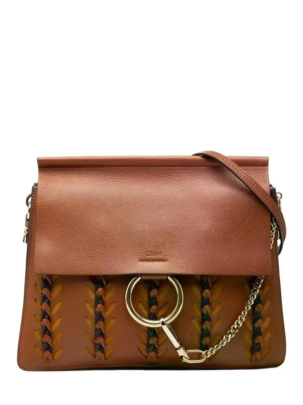 Chloé Medium Braided Leather Faye Crossbody Bag - Brown