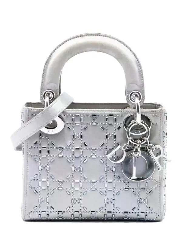 Dior Mini Lady Cannage Satchel - Grey