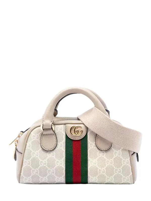 Gucci Ophidia Mini Gg Supreme Web Satchel - Neutrals