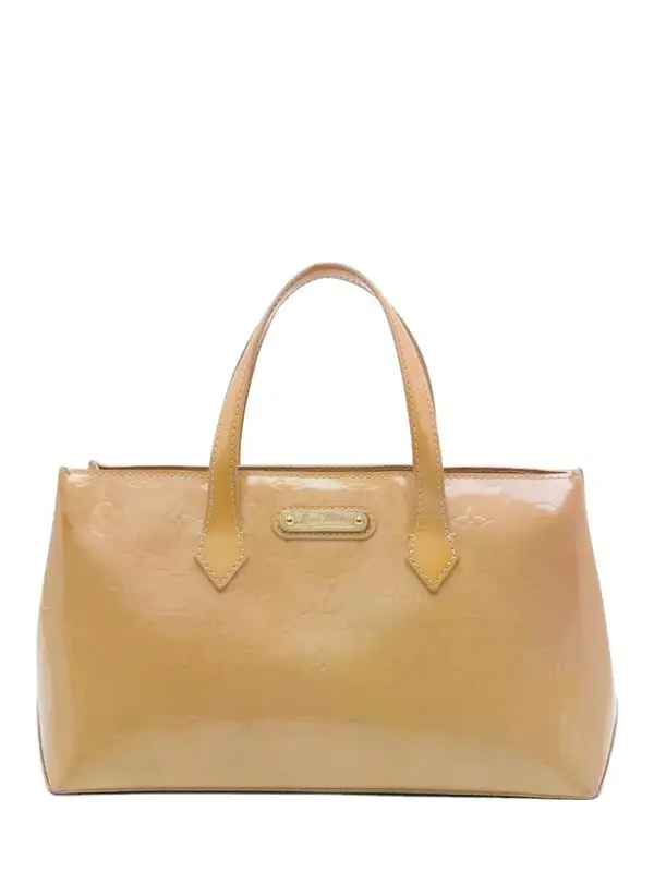 LOUIS VUITTON Monogram Vernis Wilshire Pm Handbag - Neutrals