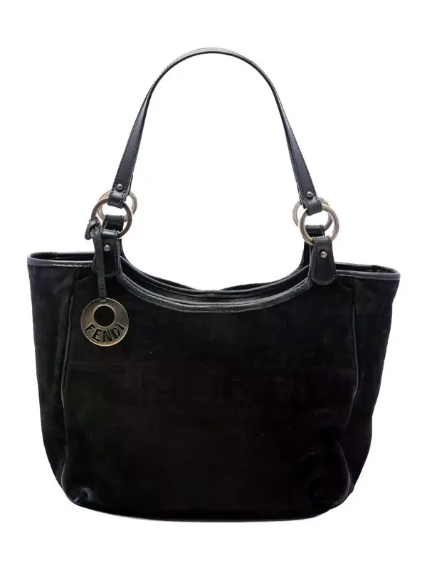 Fendi Zucca Suede Chef Tote Bag - Black