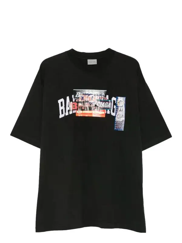 Balenciaga Graphic-print Oversized-fit T-shirt - Black