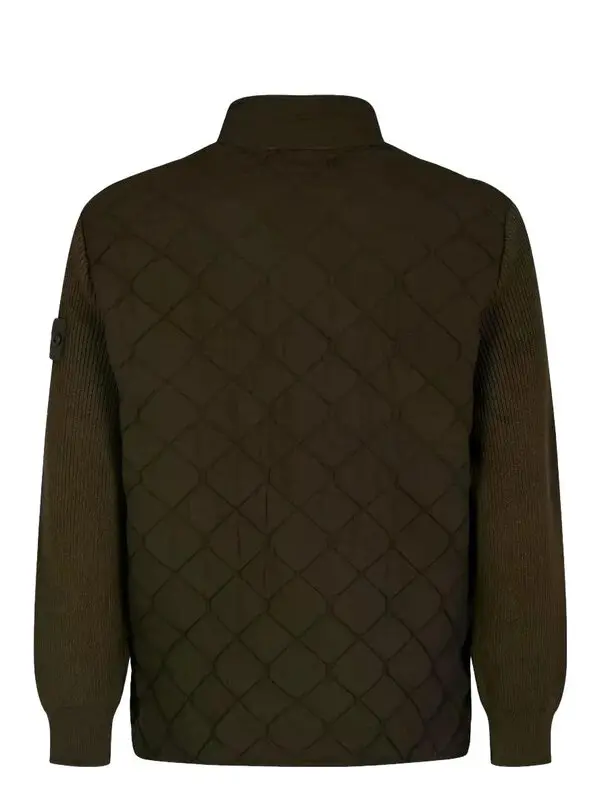 Stone Island Quilted High-neck Jacket - Green