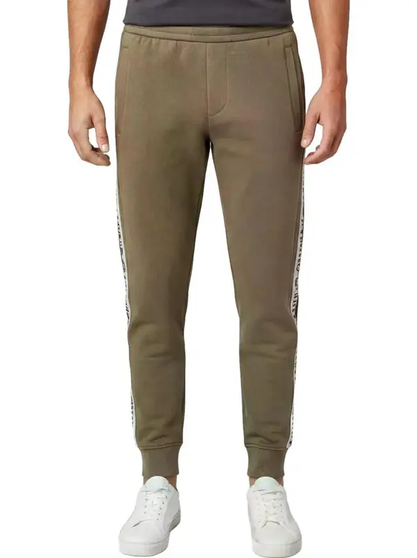 Emporio Armani Logo-striped Track Pants - Neutrals