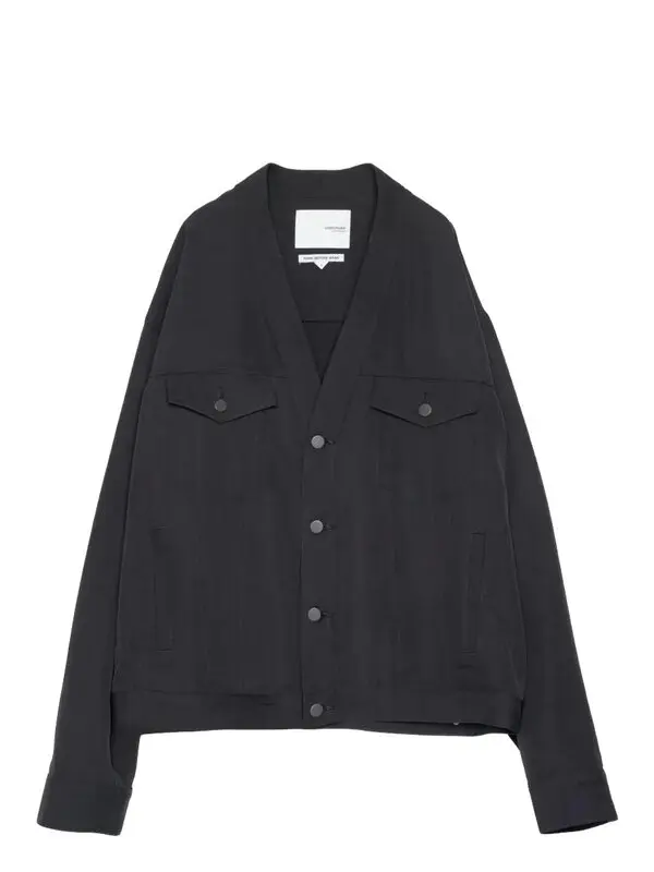 YOSHIOKUBO V-neck Button-up Jacket - Black