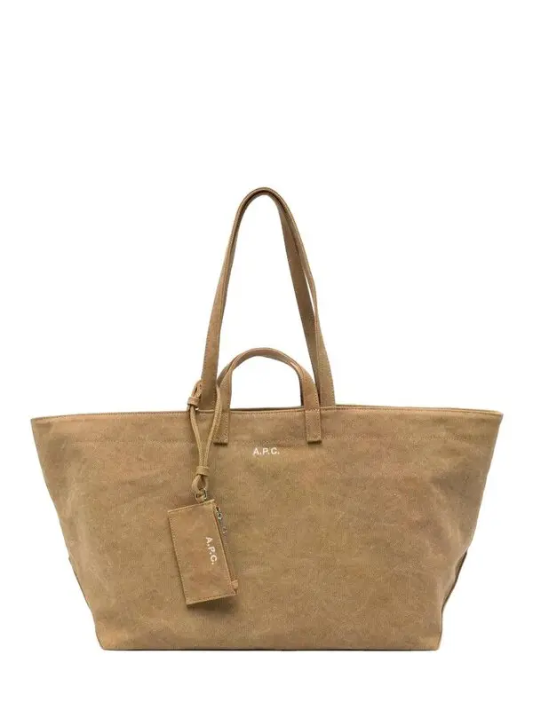 A.p.c. Drummer Logo-print Canvas Tote Bag - Neutrals