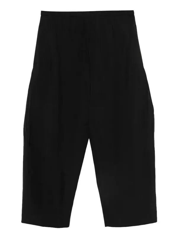 Khaite Roma Elasticated-waistband Cropped Trousers - Black