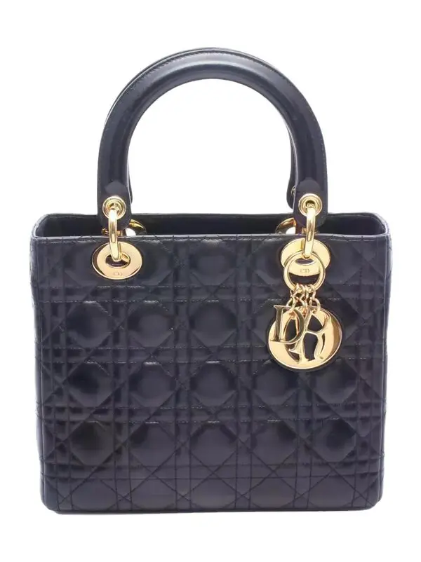 Dior 2000s Lady Cannage Handbag - Black