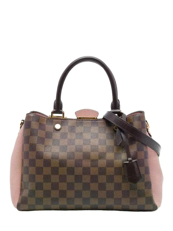 LOUIS VUITTON Damier Ebene Brittany Satchel - Brown