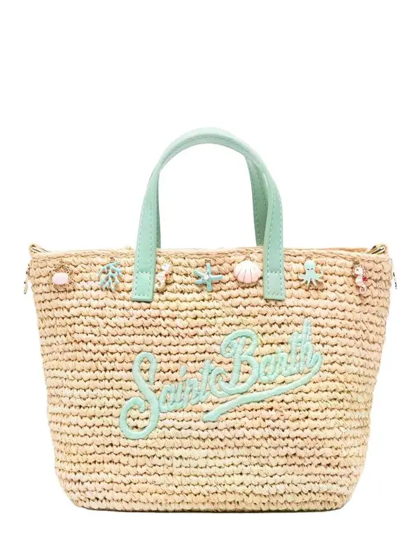 MC2 SAINT BARTH Mini Raffia Tote Bag - Neutrals