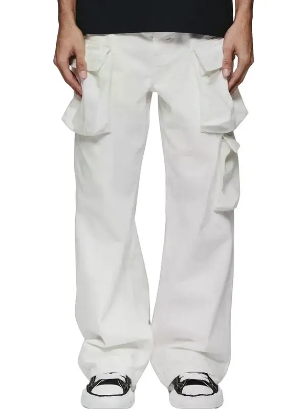 PURPLE BRAND Triple-pocket Cargo Pants - White