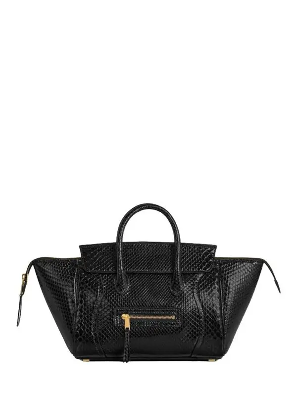 Celine Python Mini Luggage Bag - Black