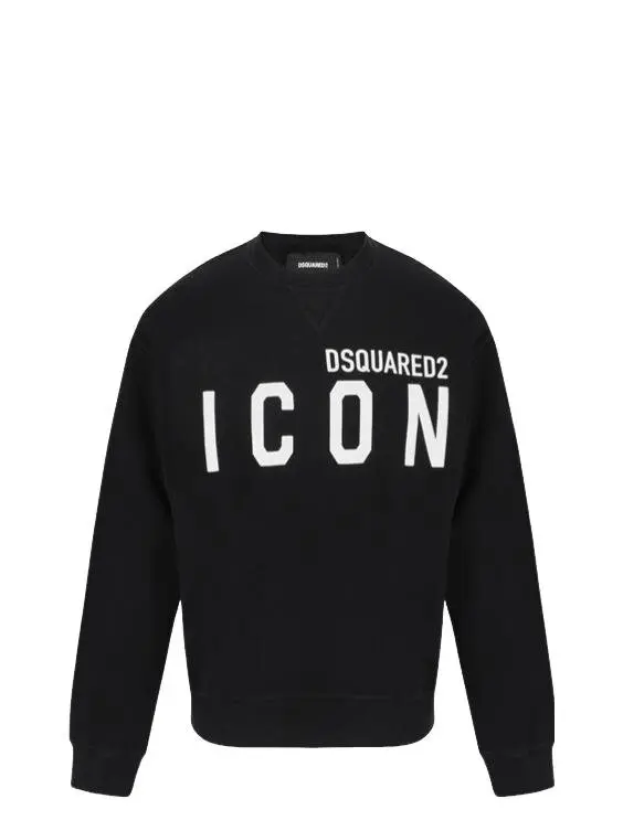 Dsquared2 Logo Print Crewneck Sweatshirt - Black
