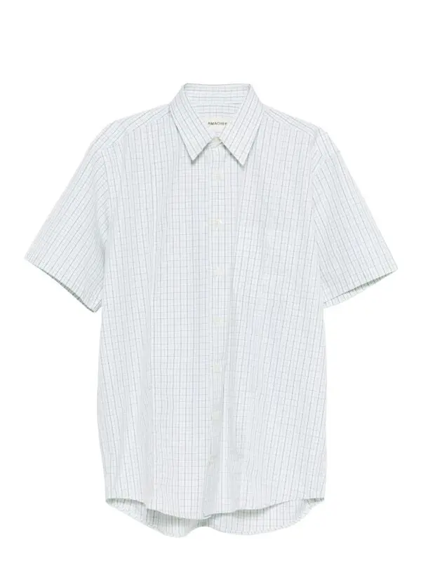 NAMACHEKO Cordelia Checked Shirt - White