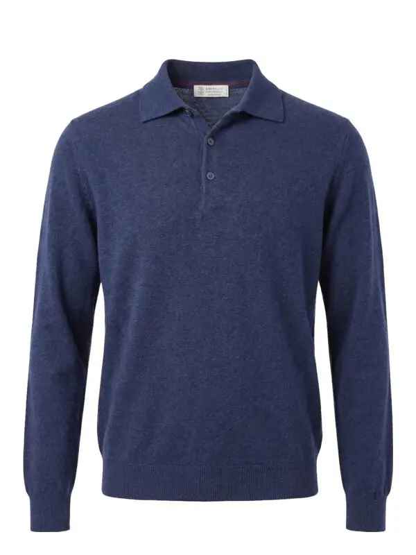 Brunello Cucinelli Cashmere Long Sleeve Sweater - Blue