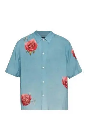ALLSAINTS Printed Short-sleeve Shirt - Blue