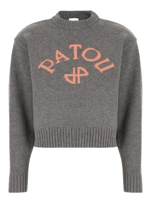 PATOU Blended Patterned Sweater - Gray