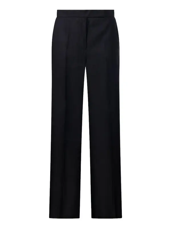 Max Mara Pressed-crease Wide-leg Trousers - Black