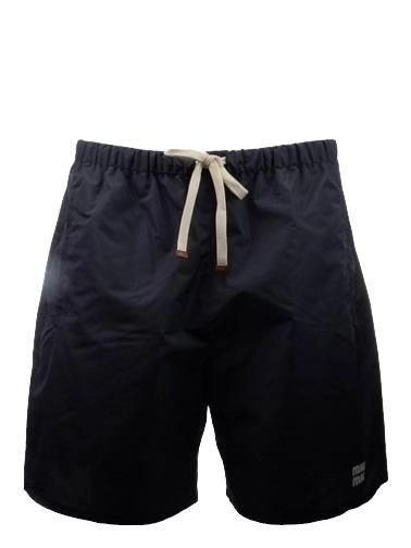 Miu Miu Drawstring Shorts - Navy