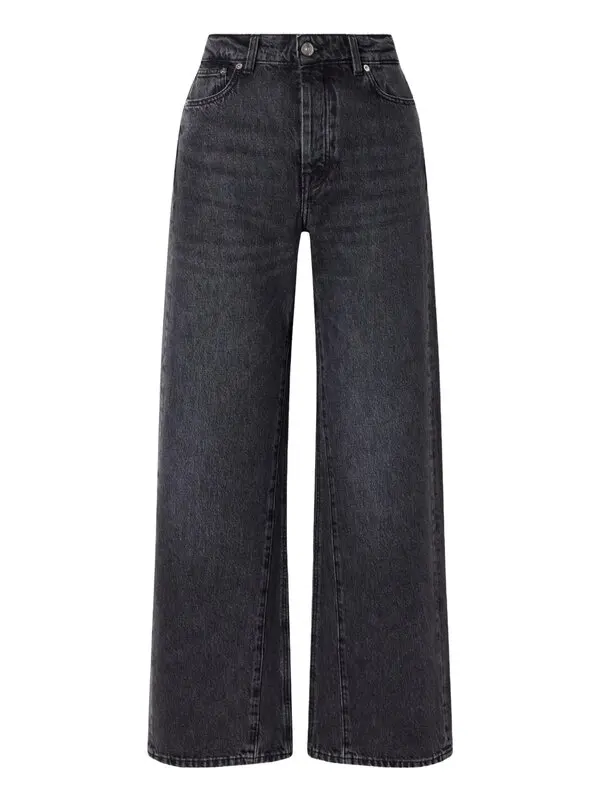 Our Legacy Treble Cut High-rise Wide-leg Jeans - Black