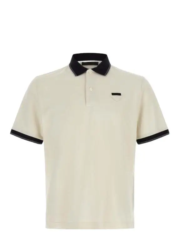 Prada Contrast-trim Piqué Polo Shirt - No