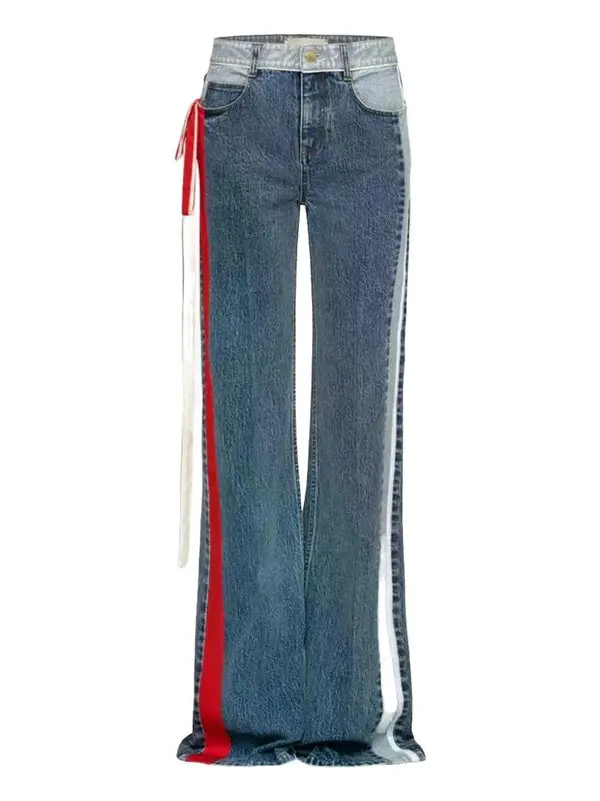 Hellessy Ben Side-stripe Straight-leg Denim Jeans - Blue