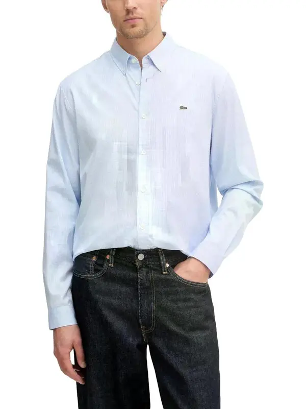 Lacoste Gingham-check Shirt - Blue