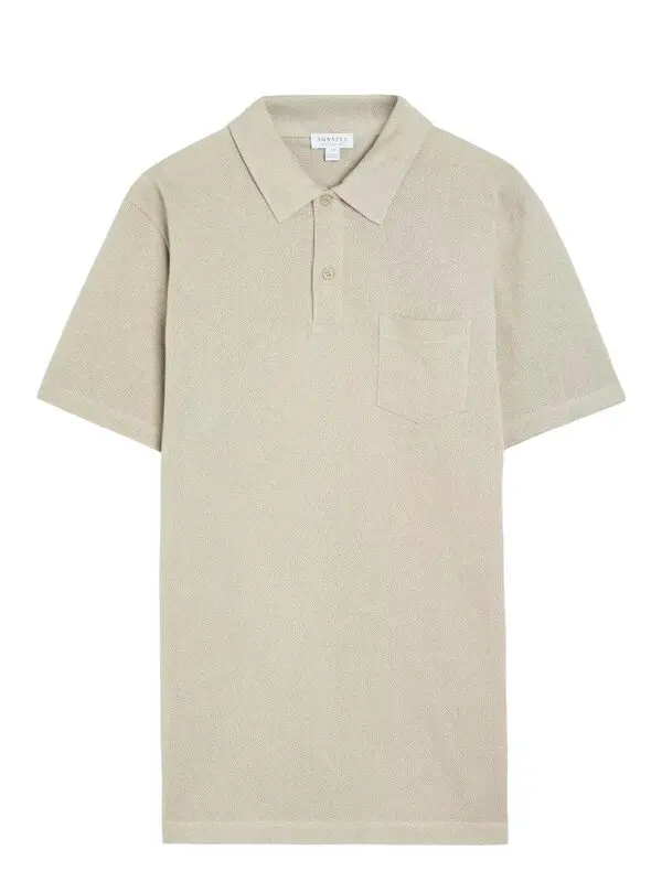 Sunspel Riviera Patch-pocket Polo Shirt - Neutrals