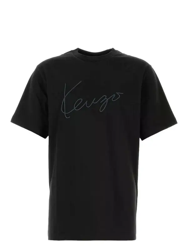 Kenzo Signature Logo-embroidered T-shirt - Black