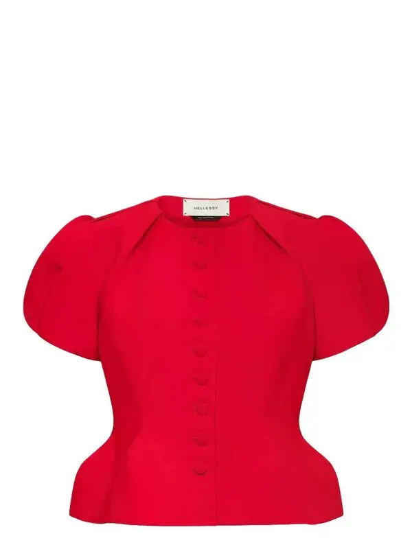 Hellessy Hellesy Puff-sleeve Peplum Jacket - Red