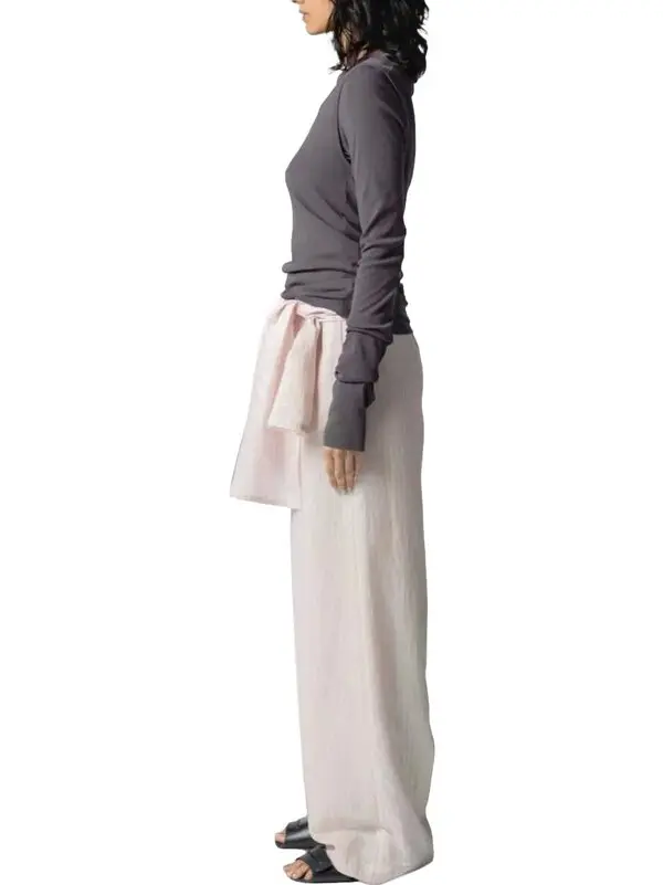 MULLER OF YOSHIOKUBO Layered Effect Long Sleeve T-shirt - Grey