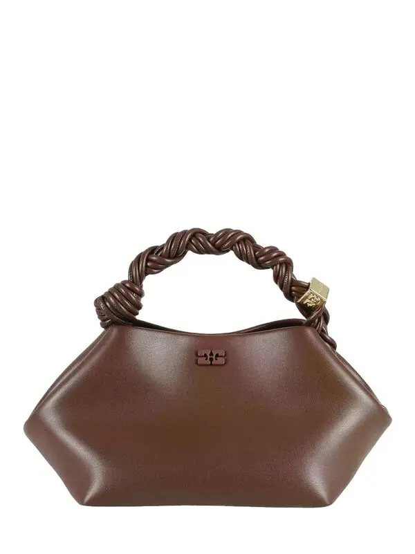 GANNI Small Braided-handle Tote Bag - Brown