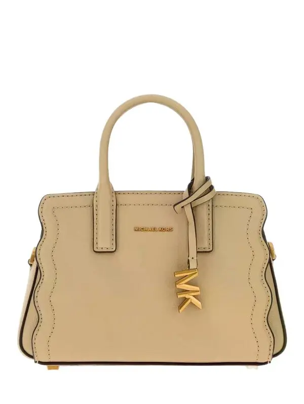 Michael Kors Laila Small Scalloped-edge Tote Bag - Neutrals