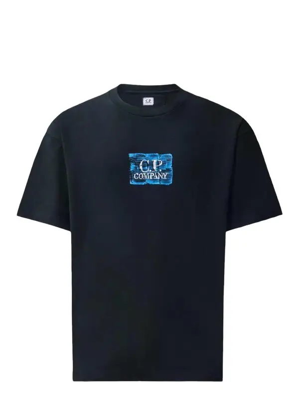 C.P. COMPANY Logo-print Cotton T-shirt - Black