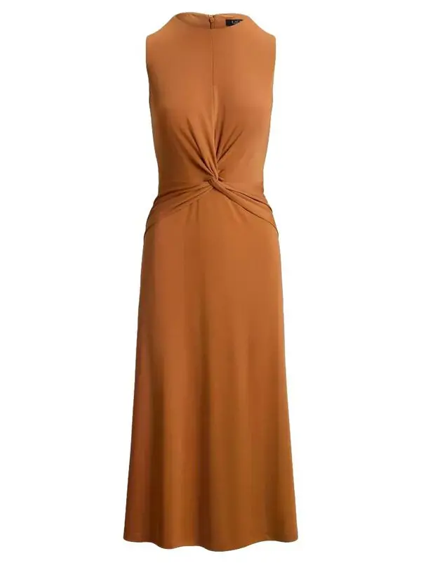 Ralph Lauren Twist-front A-line Midi Dress - Orange