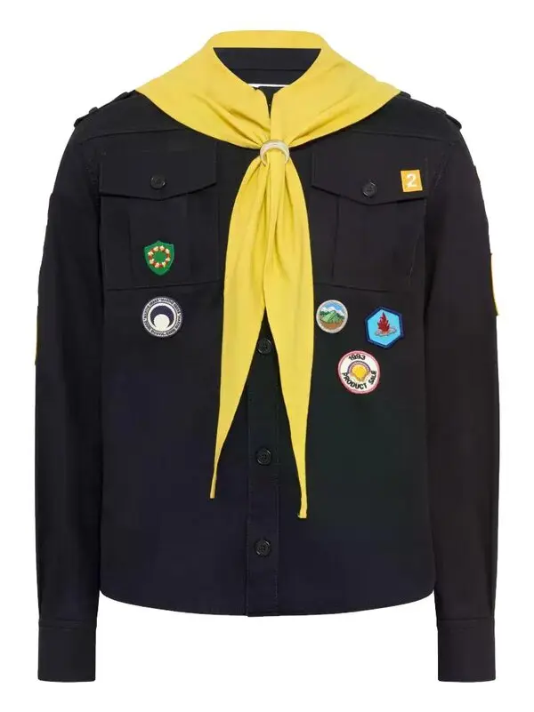 MARINE SERRE Scout Workwear Shirt - Black
