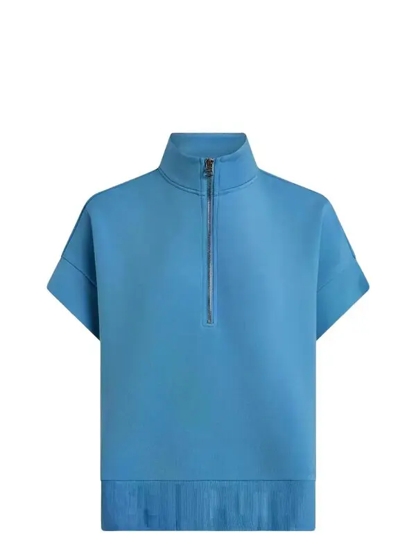 Varley Ritchie Short-sleeve Quarter-zip Sweatshirt - Blue