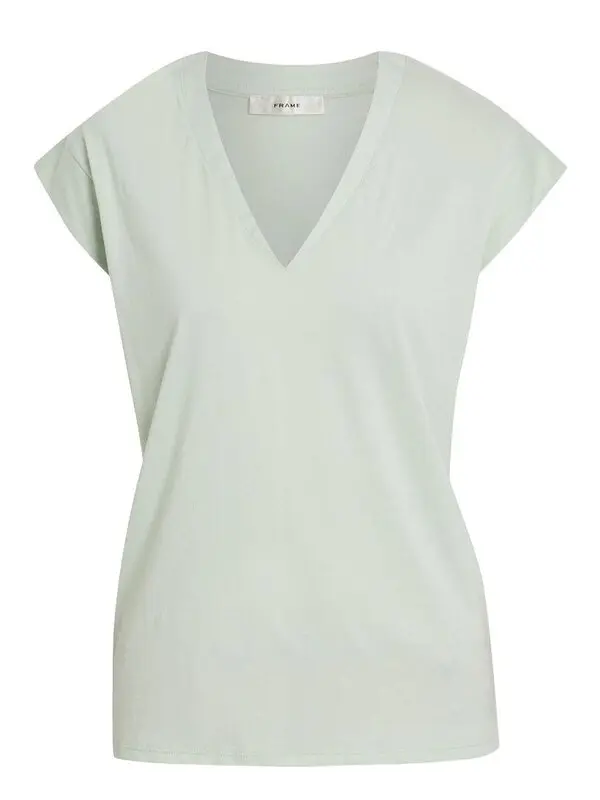 FRAME Le Mid Rise Pima Cotton Jersey Top - Mint