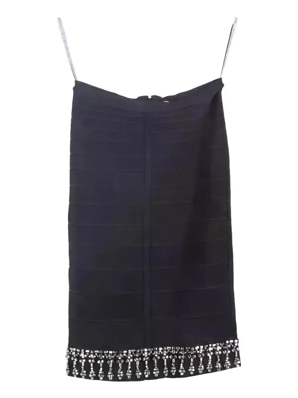 Herve Leger Bead-embellished Knee-length Skirt - Black
