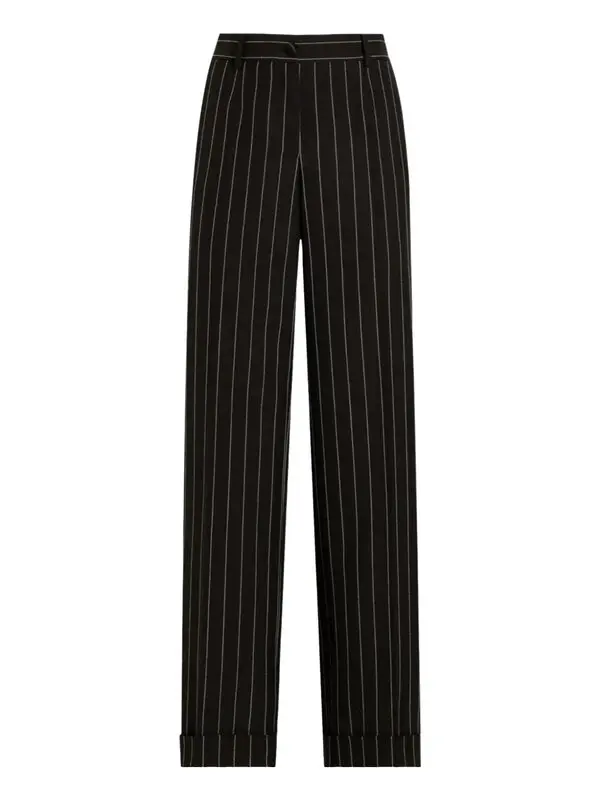 Dolce & Gabbana Straight Leg Pinstriped Trousers - Black