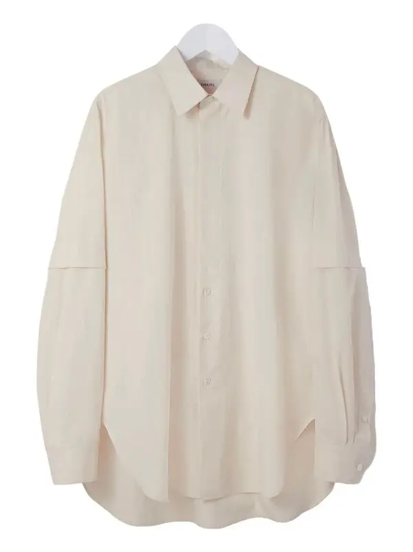 LEMAIRE Long-sleeve Cotton Shirt With Buckle Cuffs - Nude