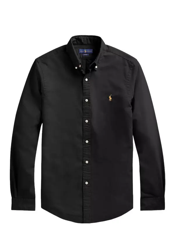 Polo Ralph Lauren Pony Embroidered Long-sleeved Shirt - Black