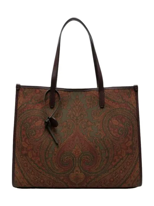 Etro Paisley Print Tote Bag - Brown