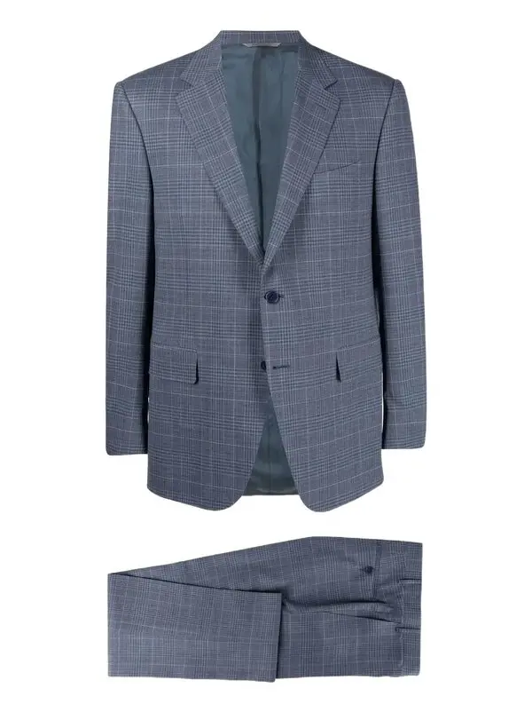 Canali Wool Plaid Blazer - Gray